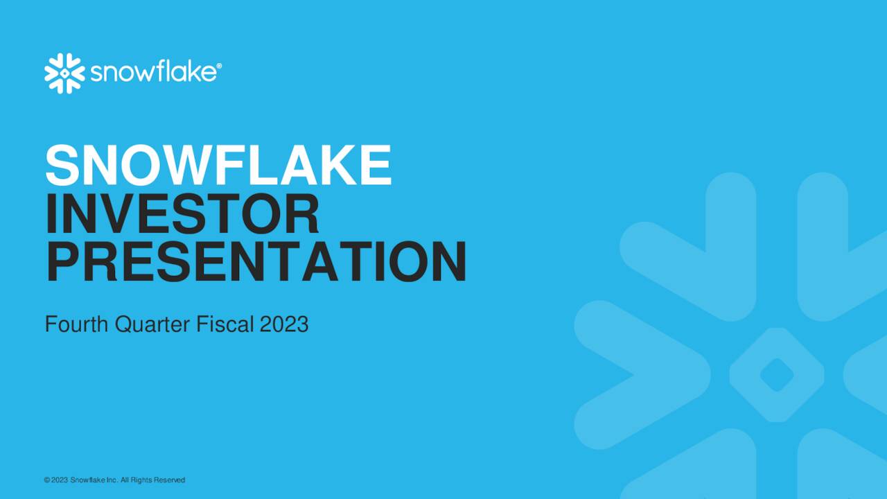 Snowflake (SNOW) Investor Presentation _ Slideshow (NYSE:SNOW ...
