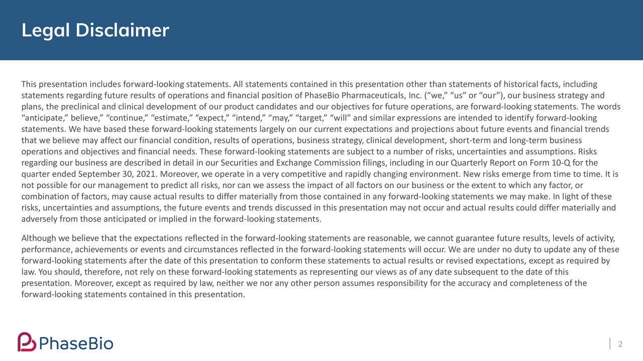 PhaseBio Pharmaceuticals (PHAS) Investor Presentation - Slideshow ...