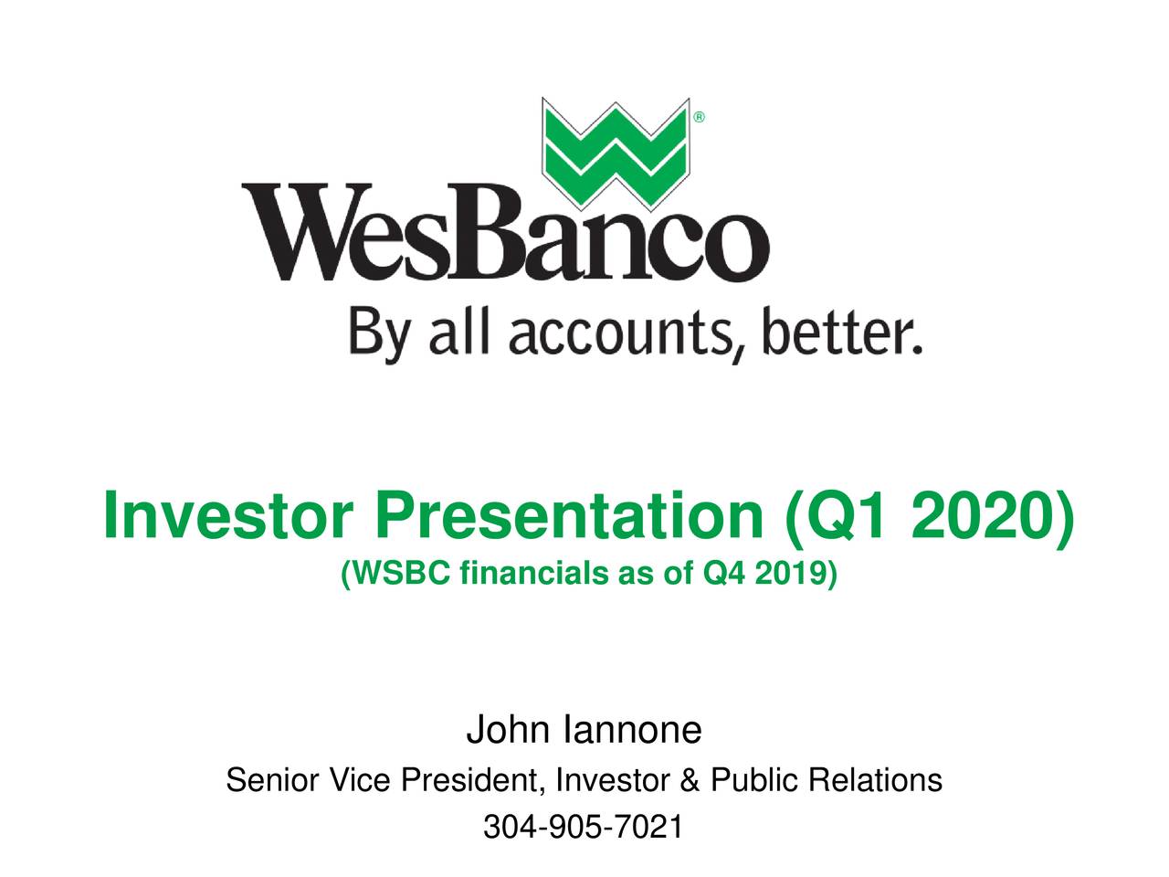 WesBanco (WSBC) Investor Presentation - Slideshow (NASDAQ:WSBC ...