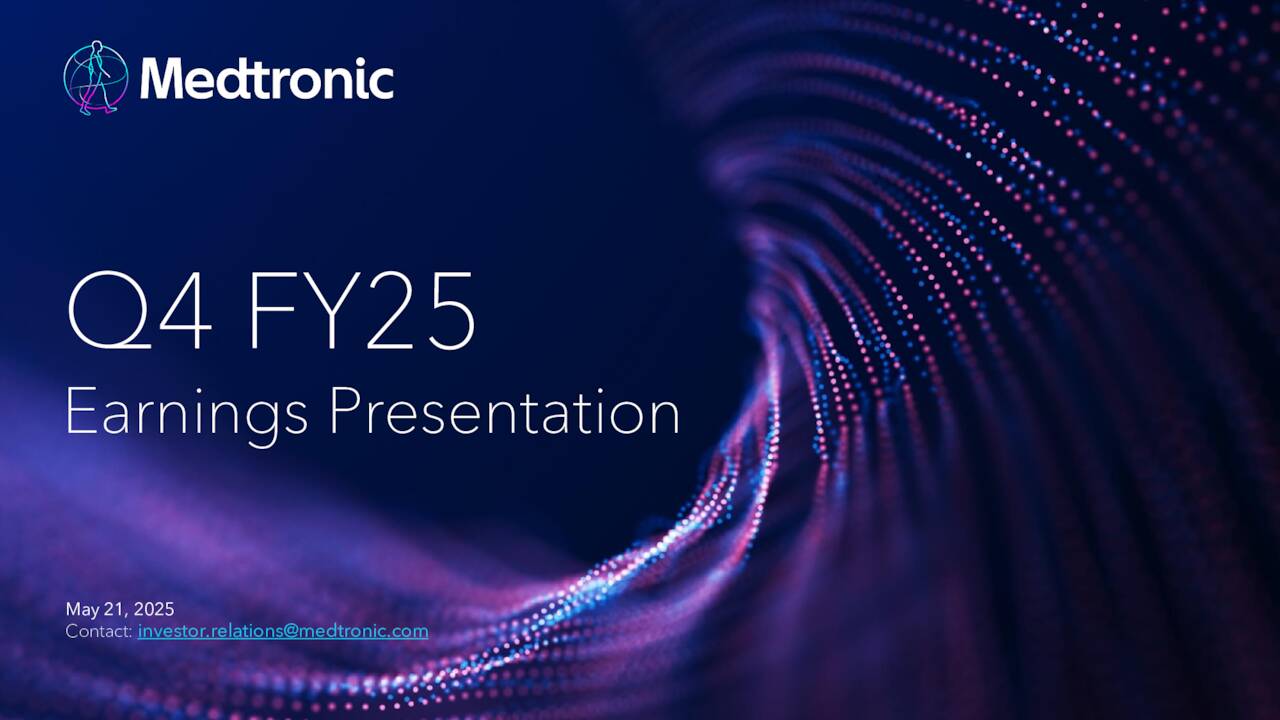 Medtronic plc 2025 Q4 - Results - Earnings Call Presentation (NYSE:MDT) | Seeking Alpha