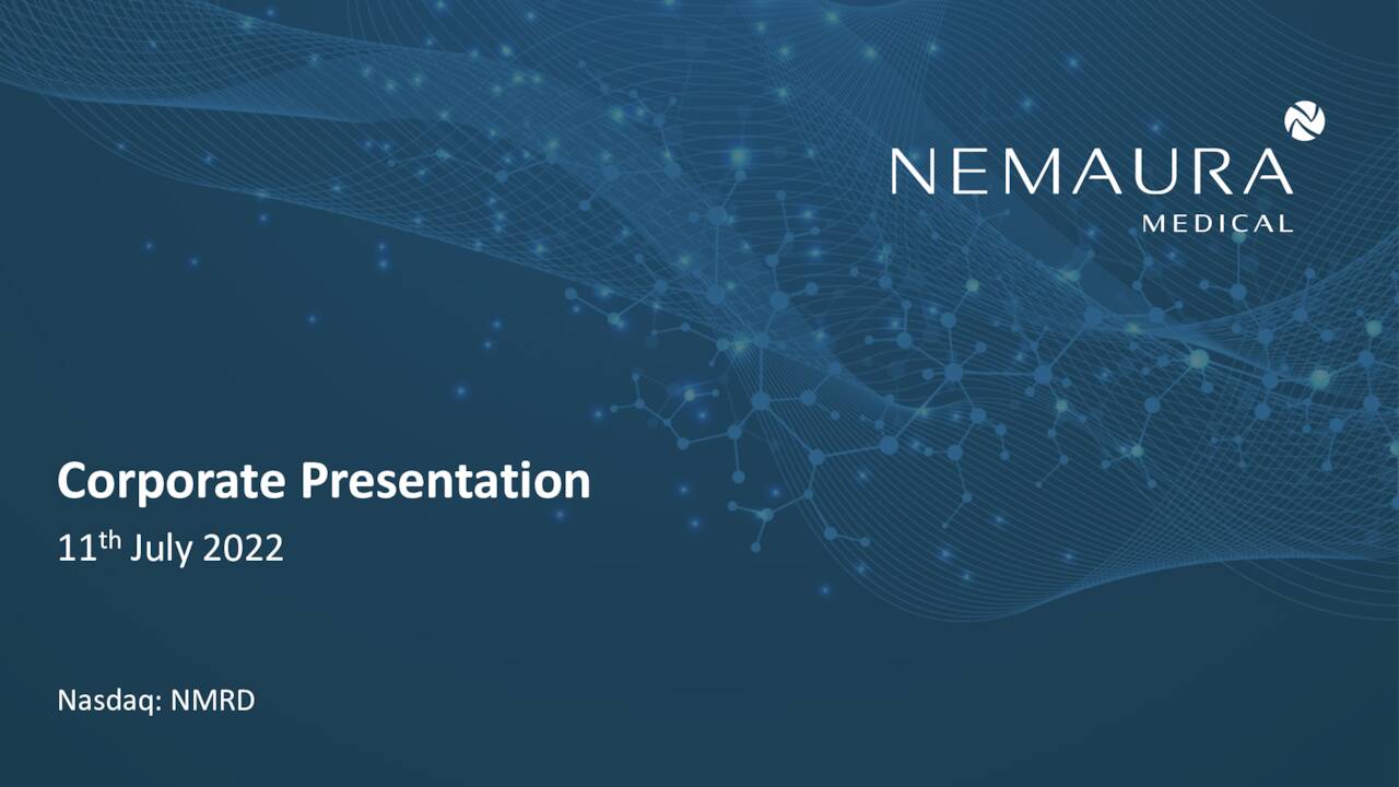 Nemaura Medical (NMRD) Investor Presentation - Slideshow (OTCMKTS:NMRD ...