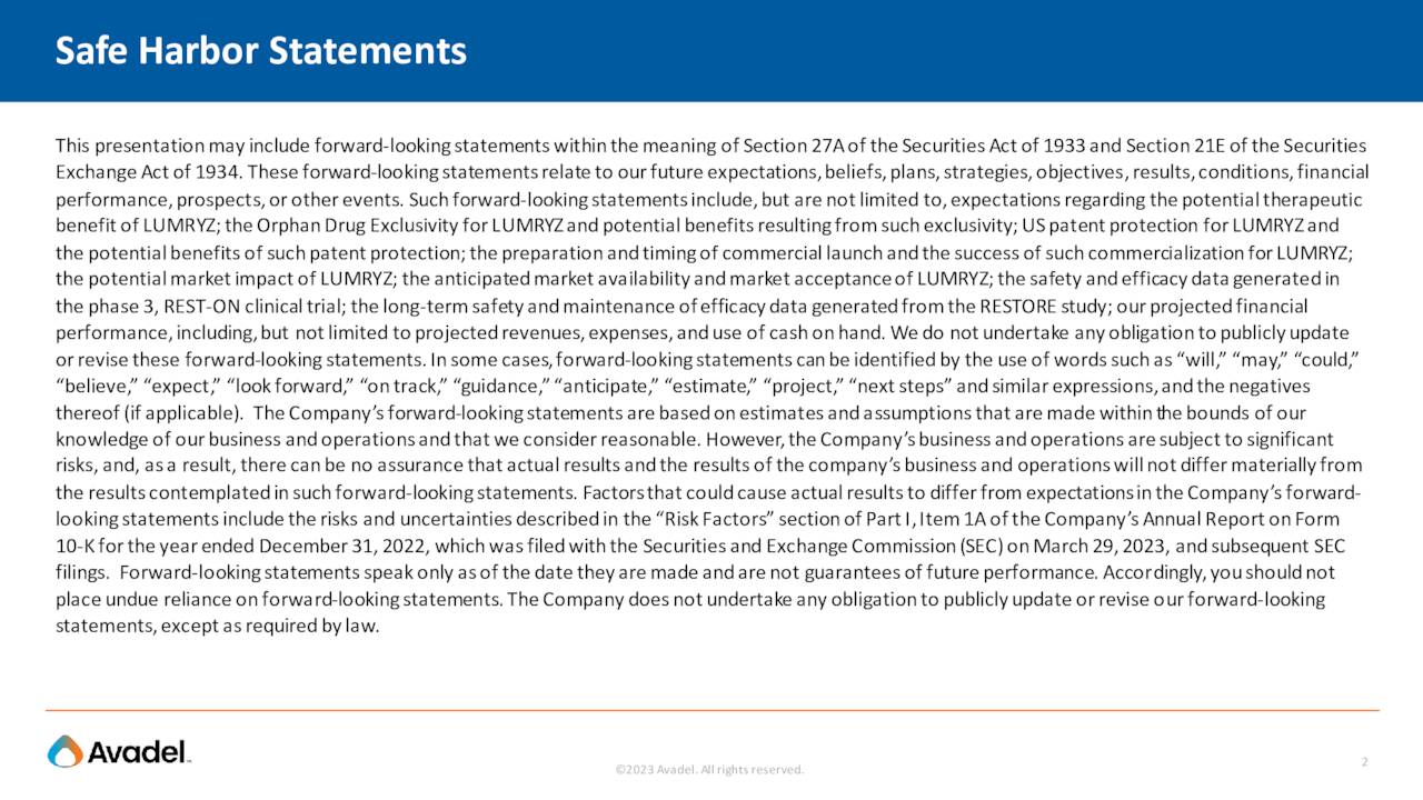 Avadel Pharmaceuticals (AVDL) Investor Presentation - Slideshow (NASDAQ ...