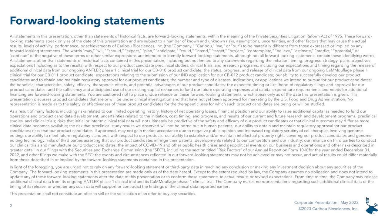 Caribou Biosciences (CRBU) Investor Presentation - Slideshow (NASDAQ ...