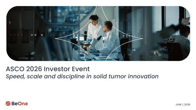 BeOne Medicines AG (ONC) Discusses Solid Tumor Portfolio Progress and R ...