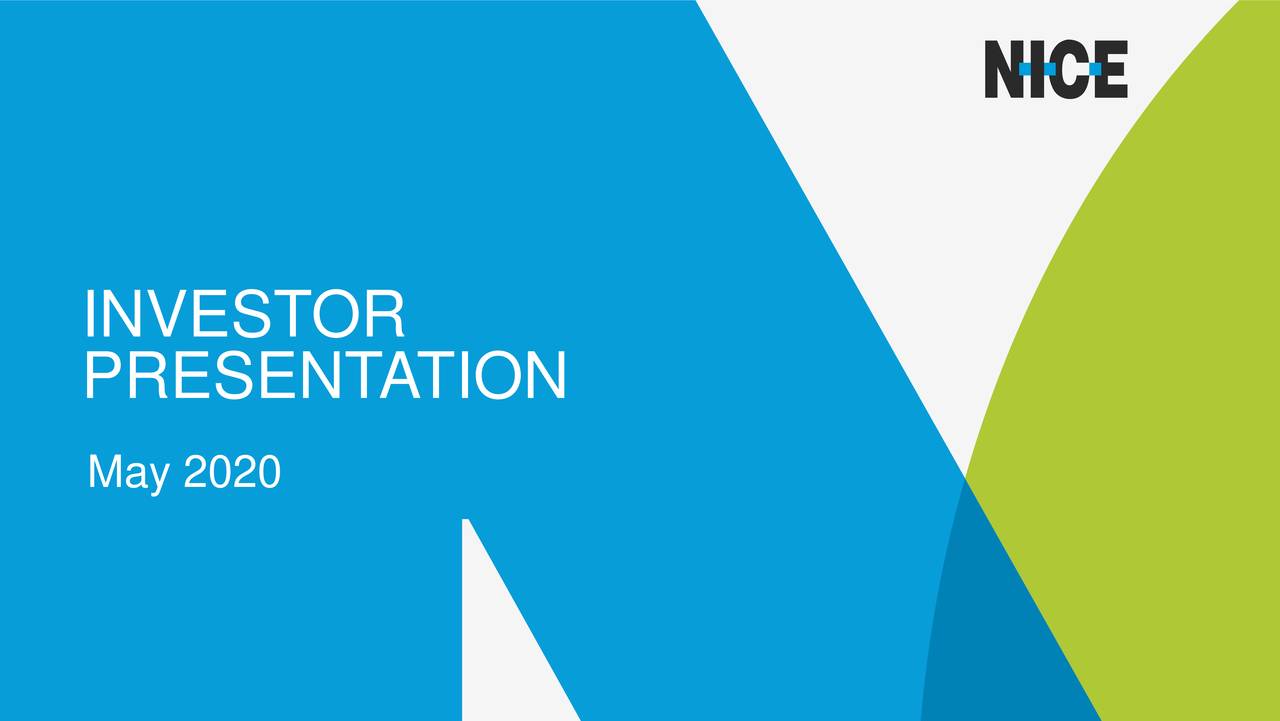 NICE Ltd. 2020 Q1 - Results - Earnings Call Presentation (NASDAQ:NICE ...